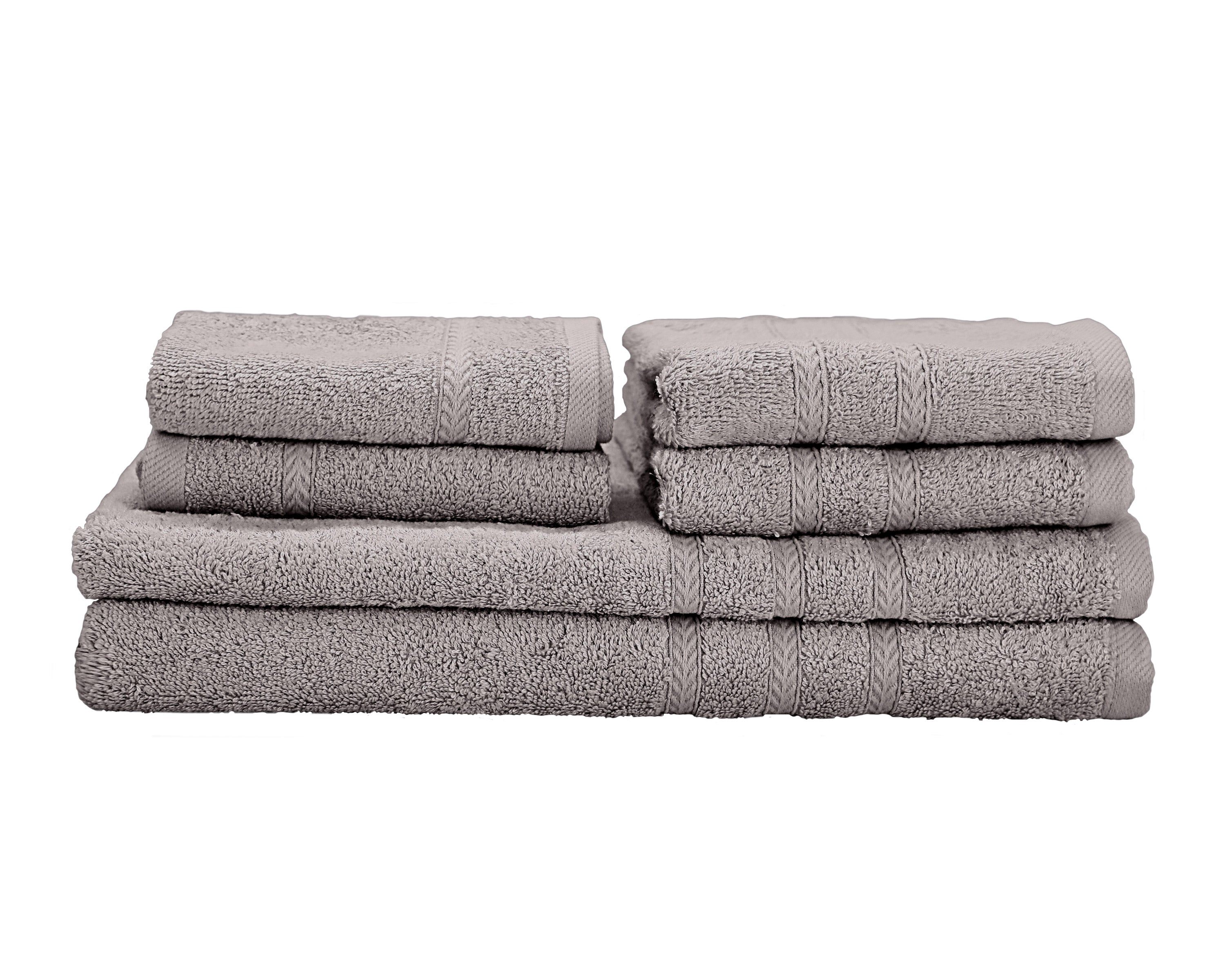 Luxe Towel Set - Pk of 6 - 2 Bath + 2 Hand + 2 Face - Grey – TheHappyPod